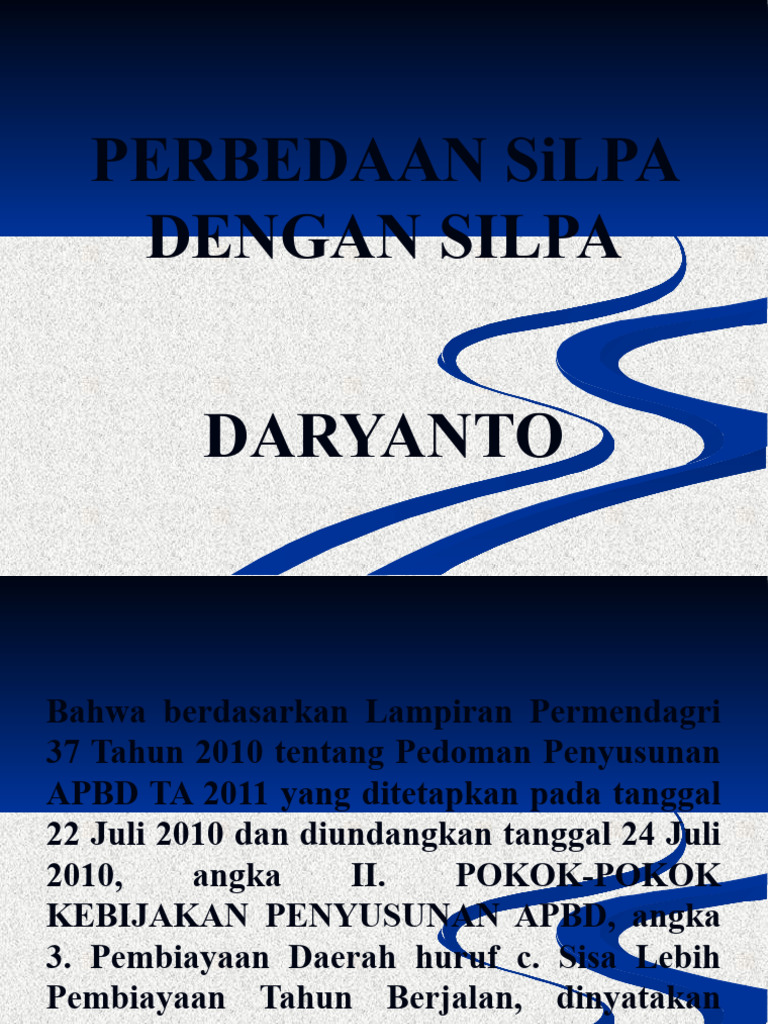 Perbedaan SiLPA DENGAN SILPA | PDF | Pengelolaan Keuangan & Uang | Ilmu Sosial