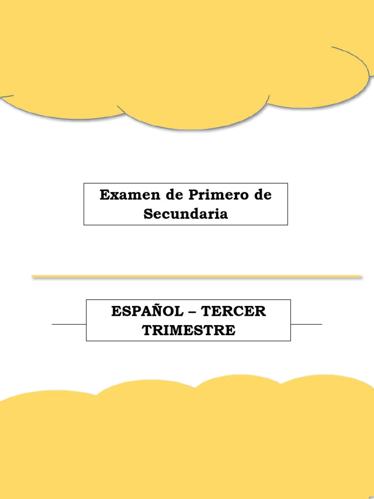 Espanol Tercer Trimestre Primer Ano Secundaria | PDF | Teatro | Puntuación