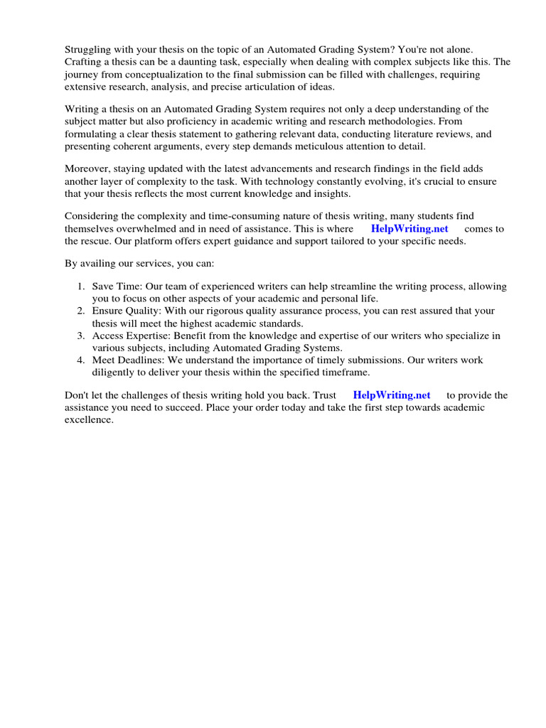 Thesis Help for Automated Grading | PDF | Artificial Intelligence | Intelligence (AI) & Semantics