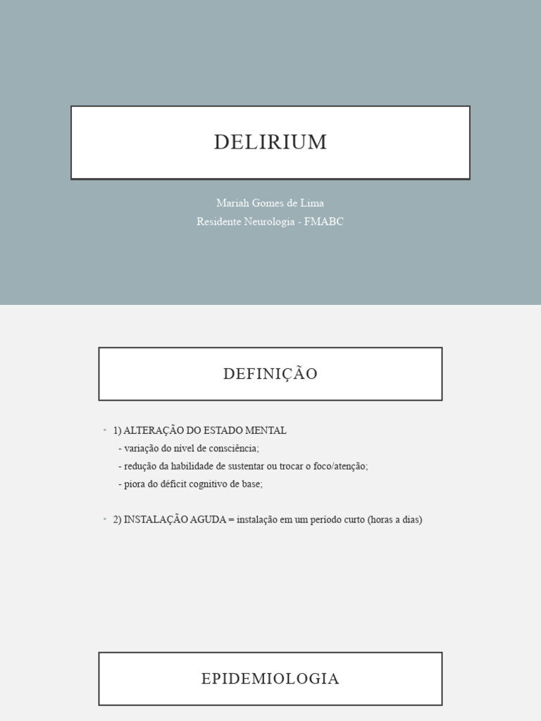 Delirium | PDF