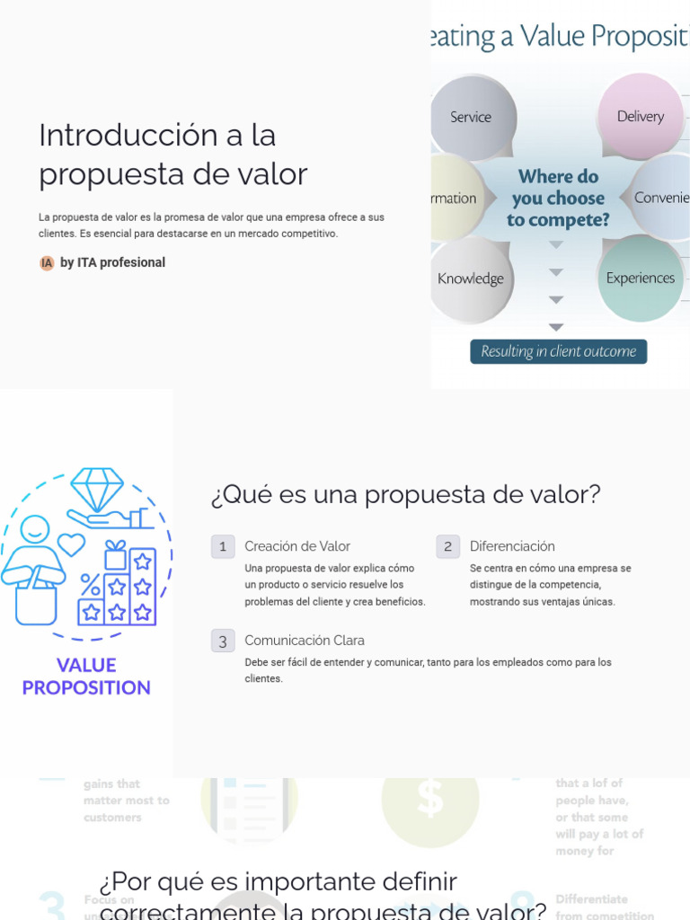 Propuesta de Valor: Claves y Ejemplos | PDF | Innovación | Business
