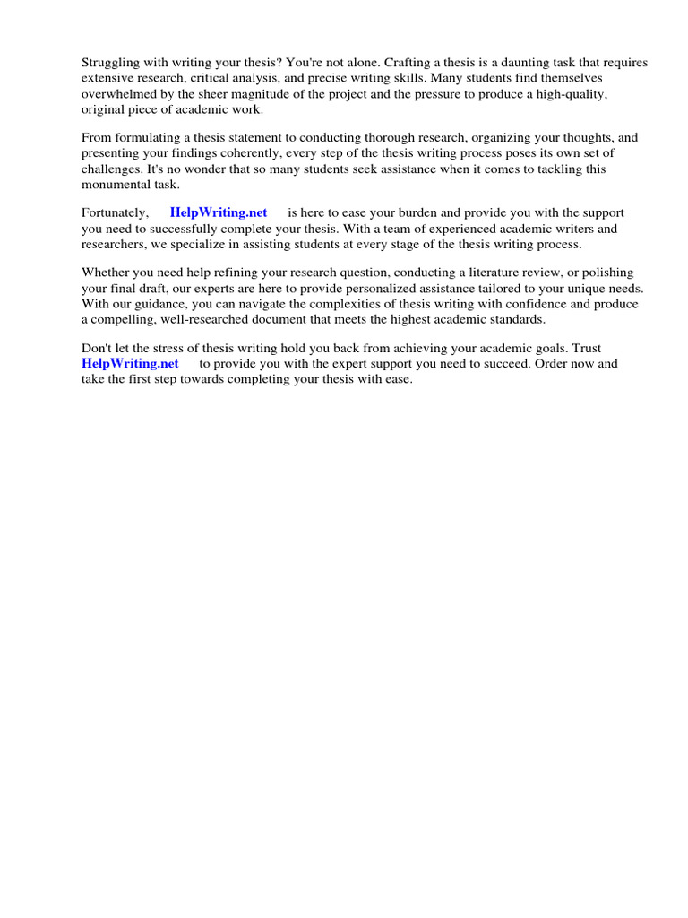 How To Write Thesis Recommendation Sample | PDF