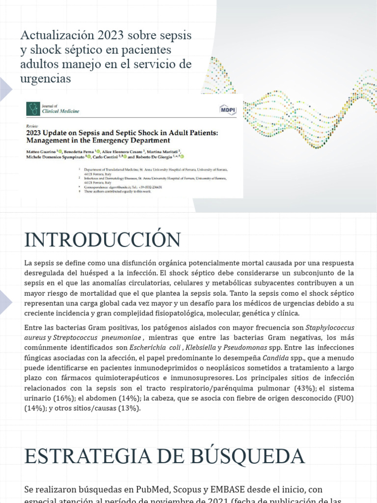 Actualización 2023 Sobre Sepsis y Shock Séptico en Pacientes Adultos ...