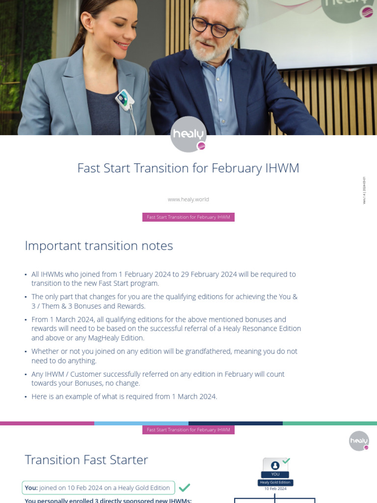 Healy World Presentation Fast Start Transition en US | PDF