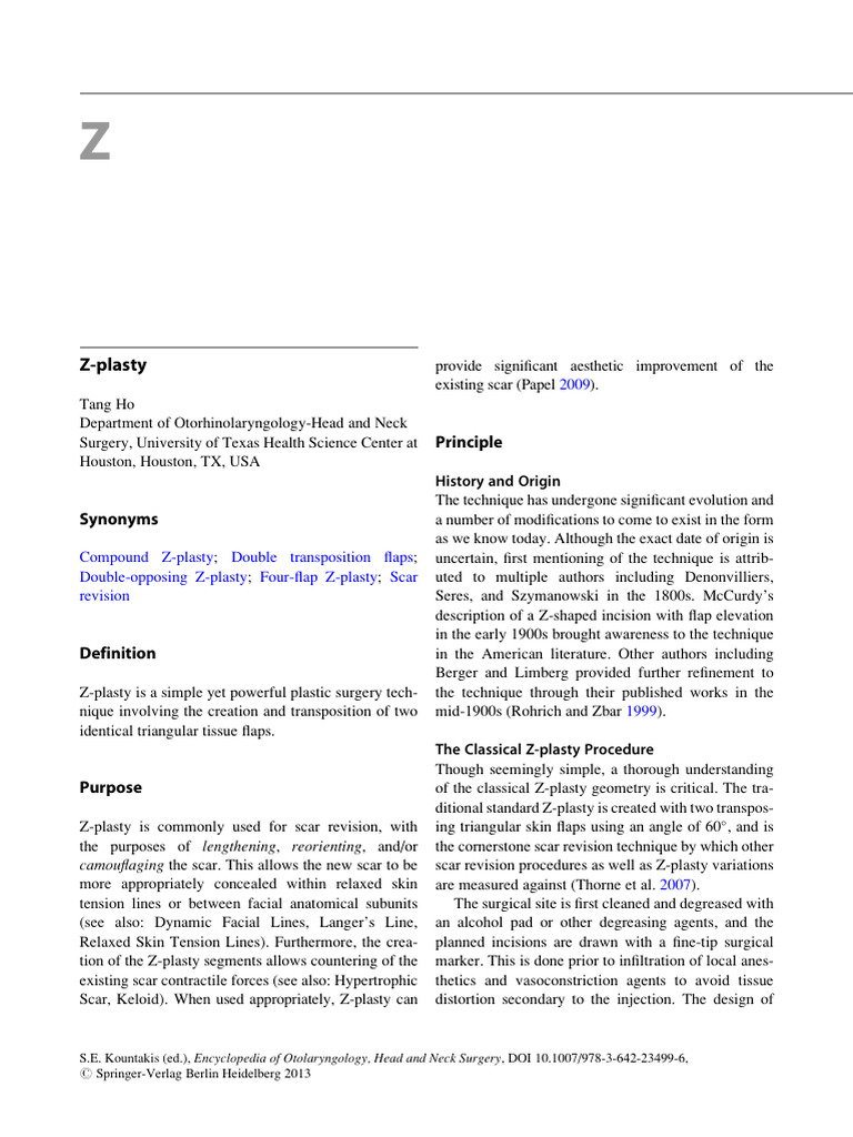 Z Plasty | PDF | Surgery | Surgical Suture