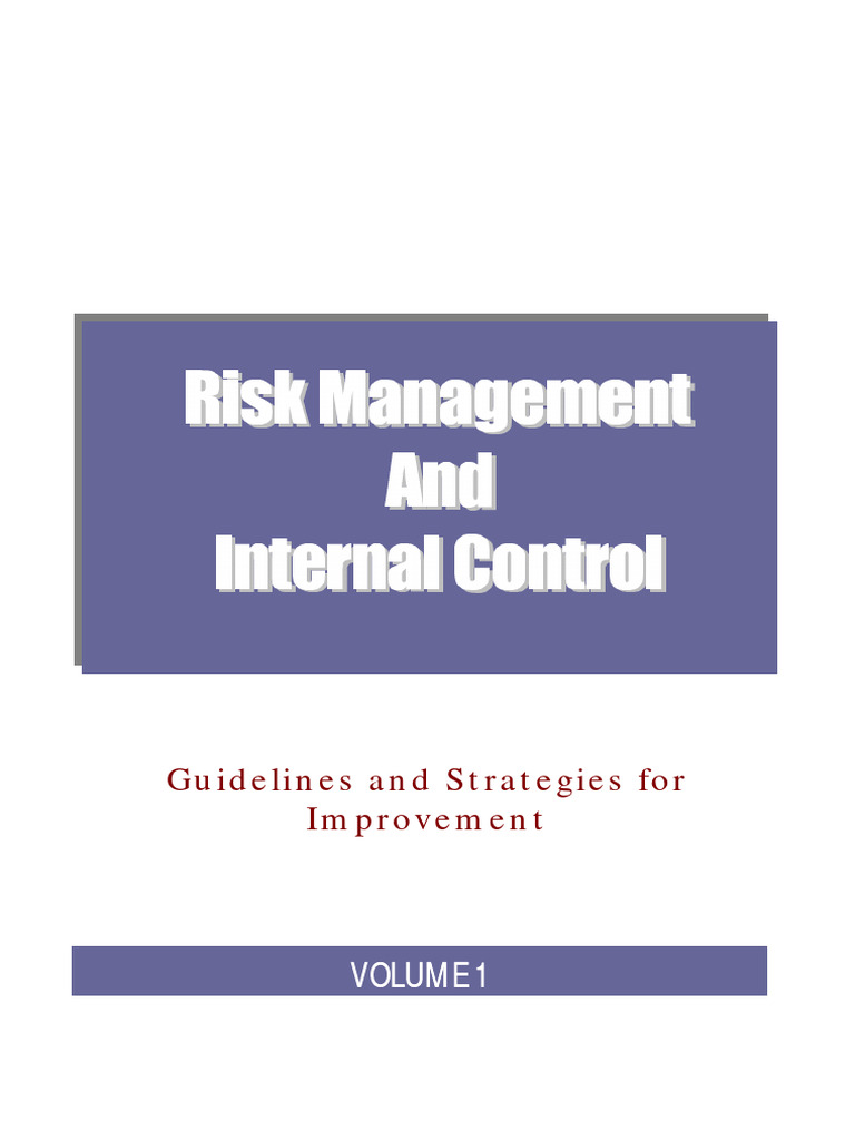 Internal Control Toolkit 1-1-fwd | PDF | Internal Control | Risk Management