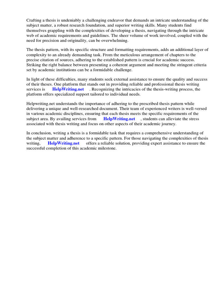 Thesis Pattern | Download Free PDF | Thesis | Apa Style