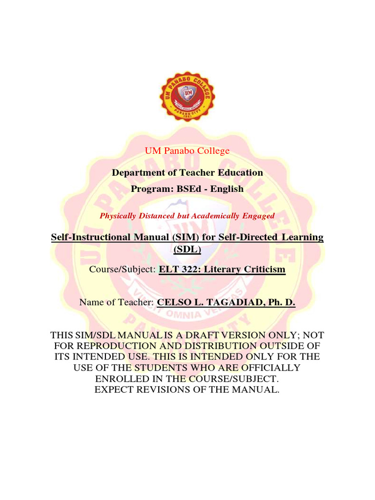 Elt 322-Week 1-9 Module | PDF