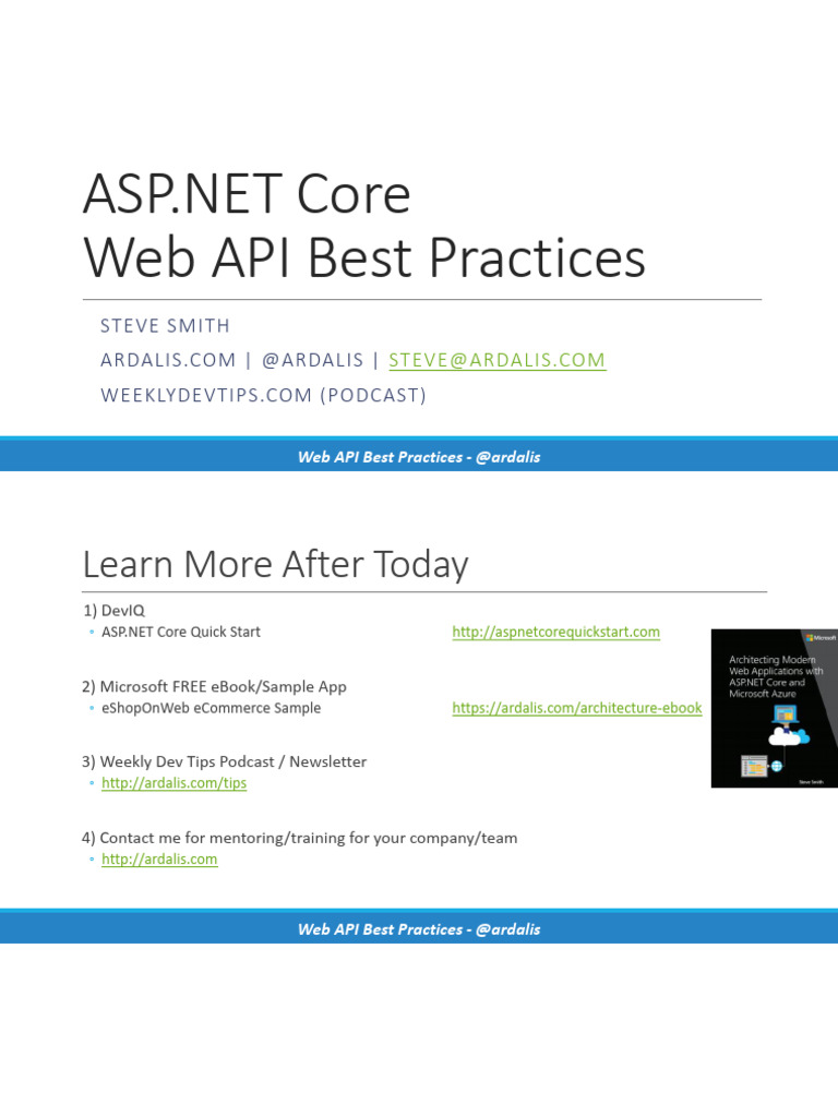 Web API Best Practices | PDF | World Wide Web | Internet & Web