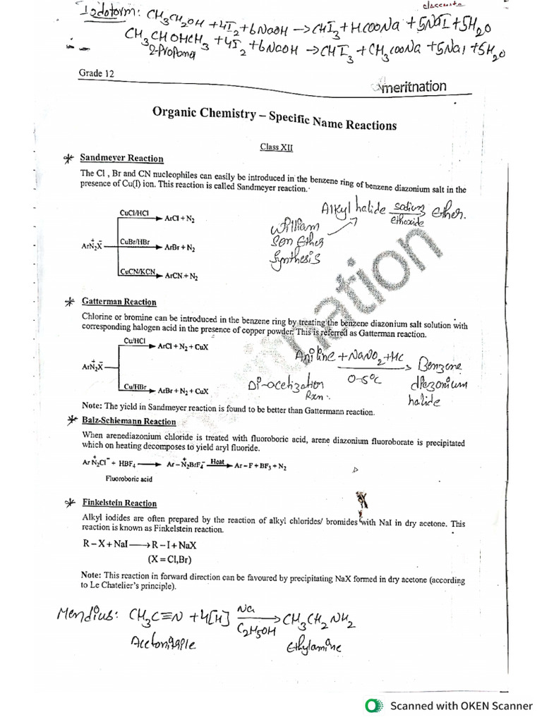 Named Reactions | PDF