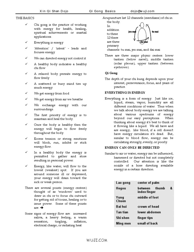 Qi Gong Basics | PDF | Qi | Qigong