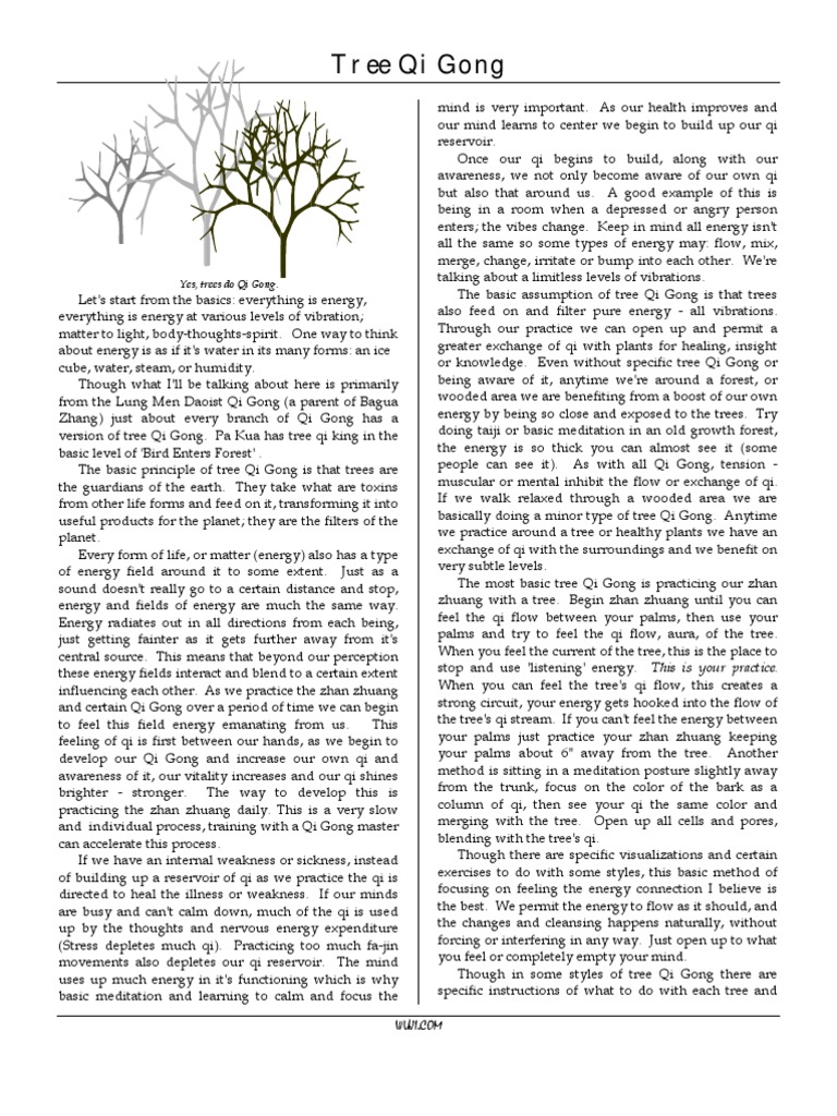 Qi Gong Tree | PDF | Qigong | Qi