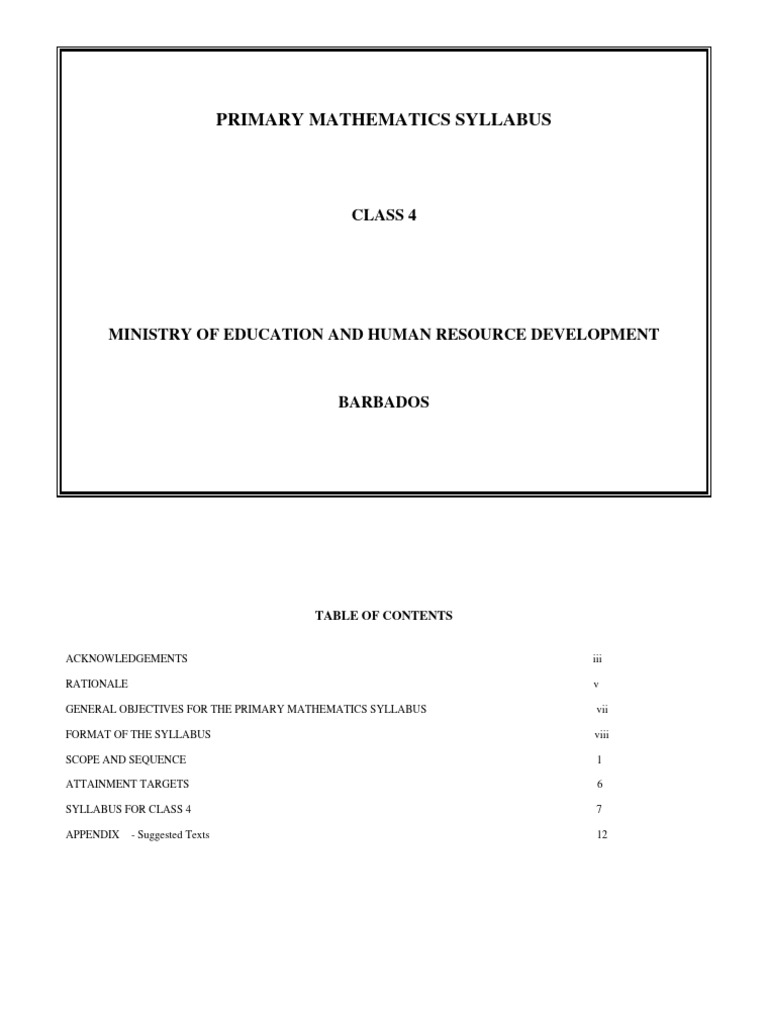 Class4 Maths | PDF | Numbers | Area