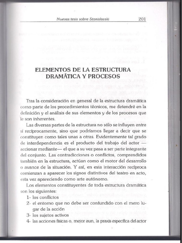 Elementos De La Estructura Dramatica Y Procesos Conflictos Pdf