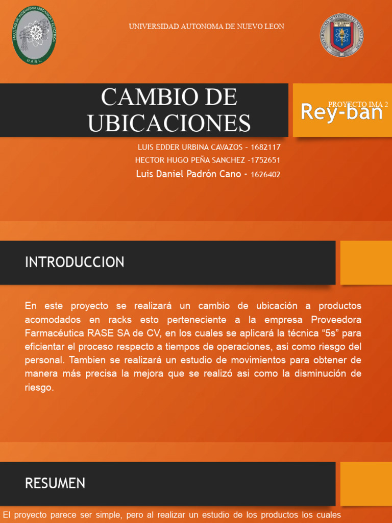 Presentacion REY BAN | PDF