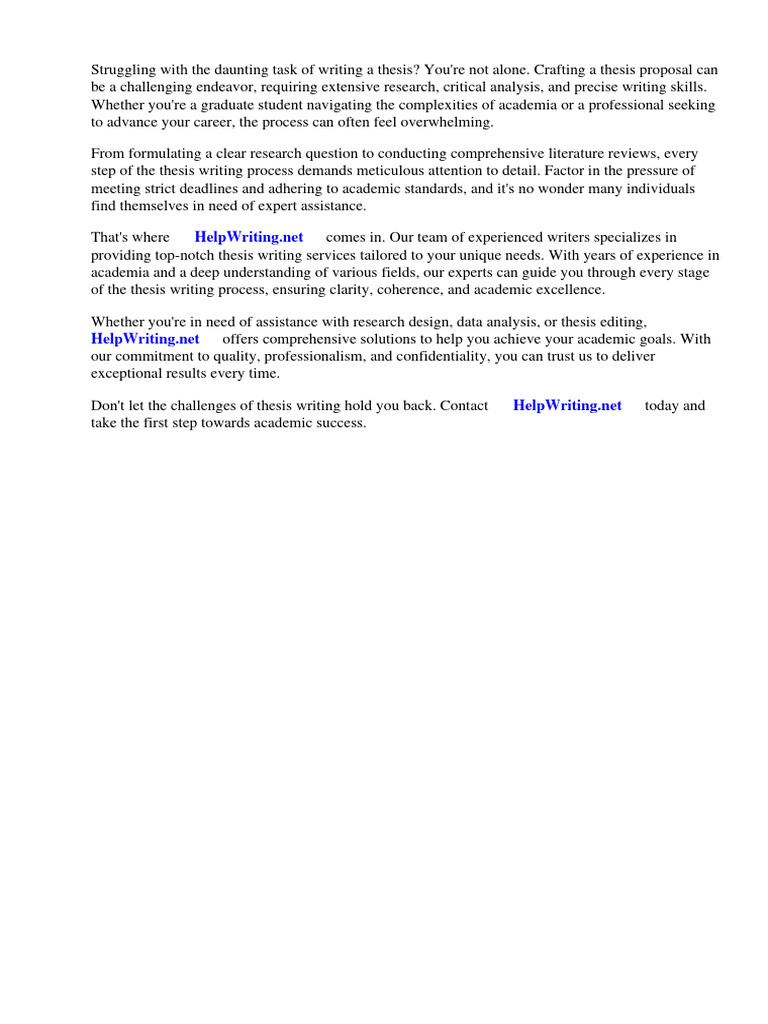 Sample Psychology Thesis Proposal | PDF | Thesis | Psychology