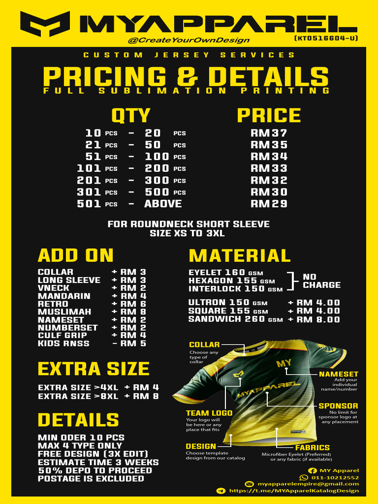 My Apparel Price List | PDF
