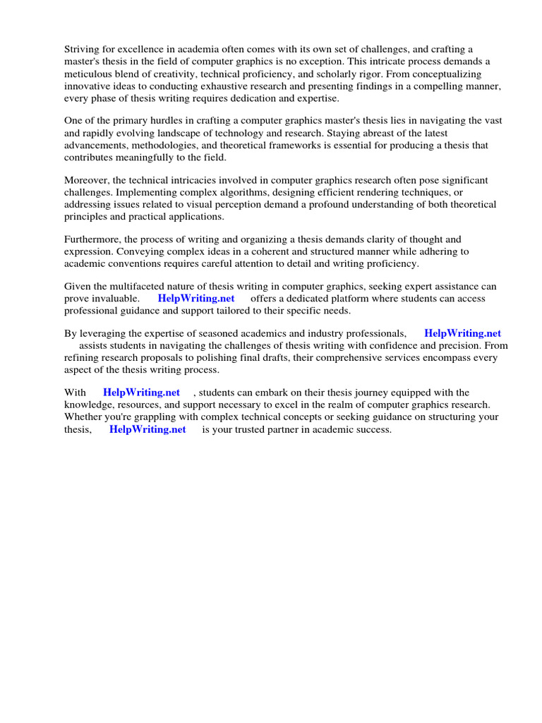 Computer Graphics Master Thesis | Download Free PDF | Thesis | Image Segmentation