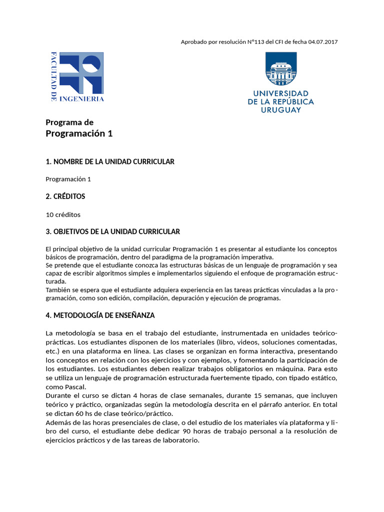 P1 Programa | PDF | Programación de computadoras | Lenguaje de programación