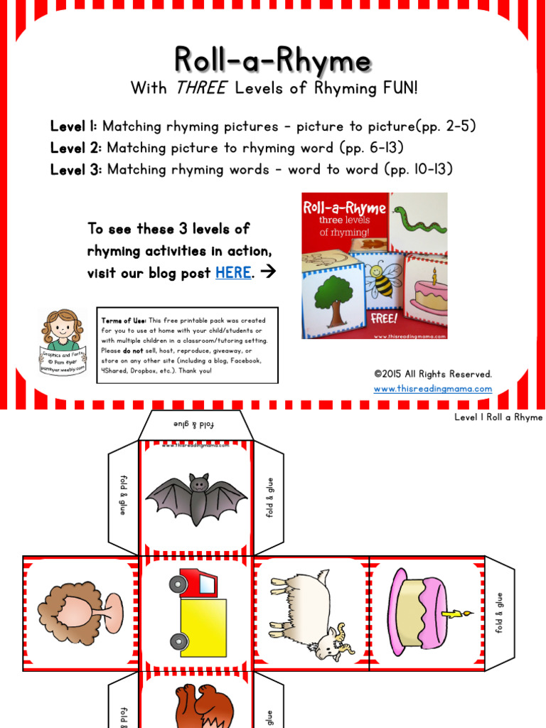 Roll A Rhyme Pack | PDF
