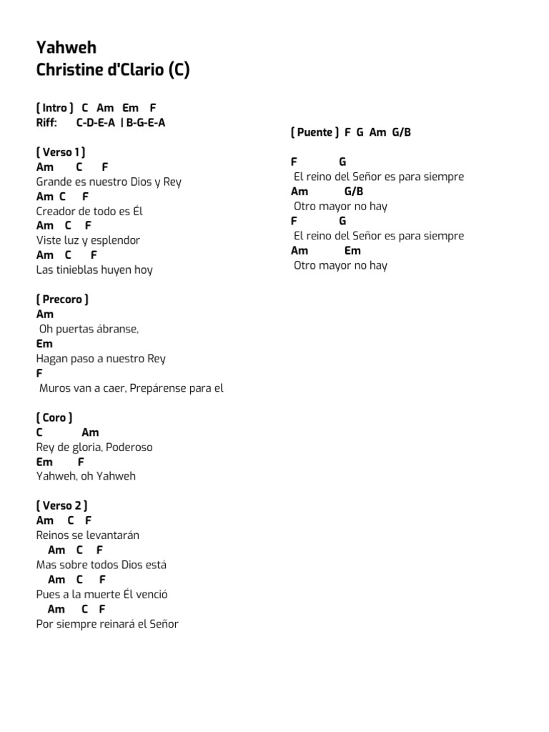 Yahweh Christine D - Clario | PDF
