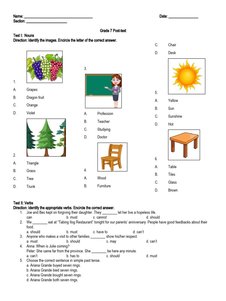 Set 2 Pre Test in Research | Download Free PDF | Grammar | Language ...