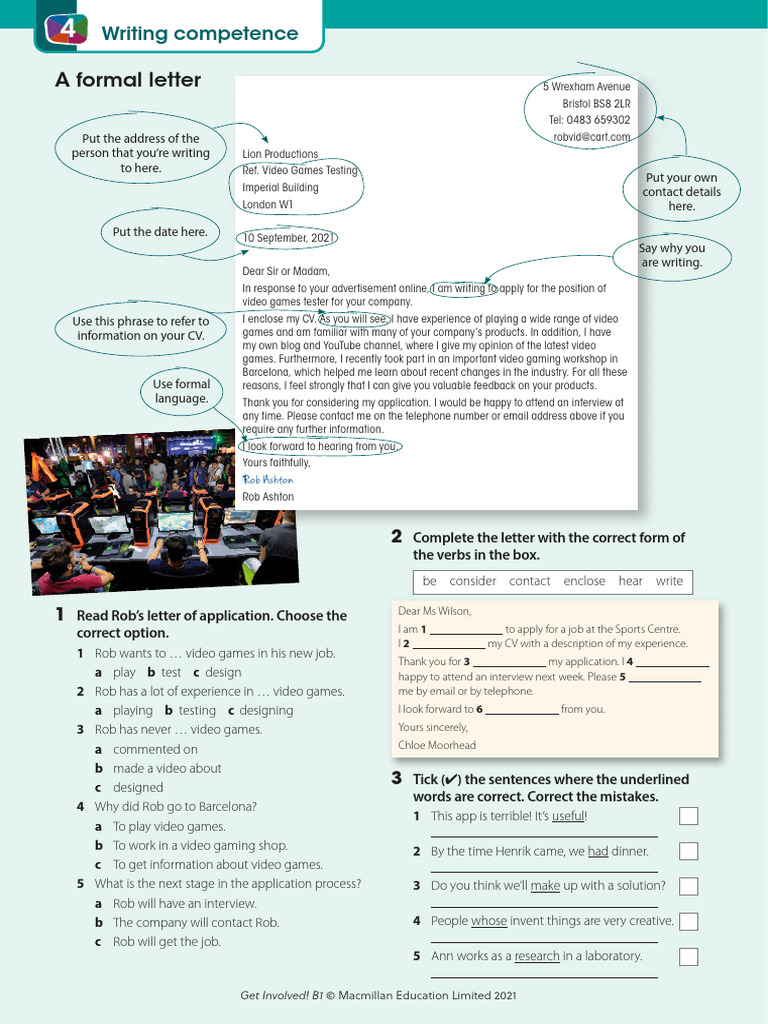 GI B1 U4 Writing Competence | PDF | Madam | Human Communication