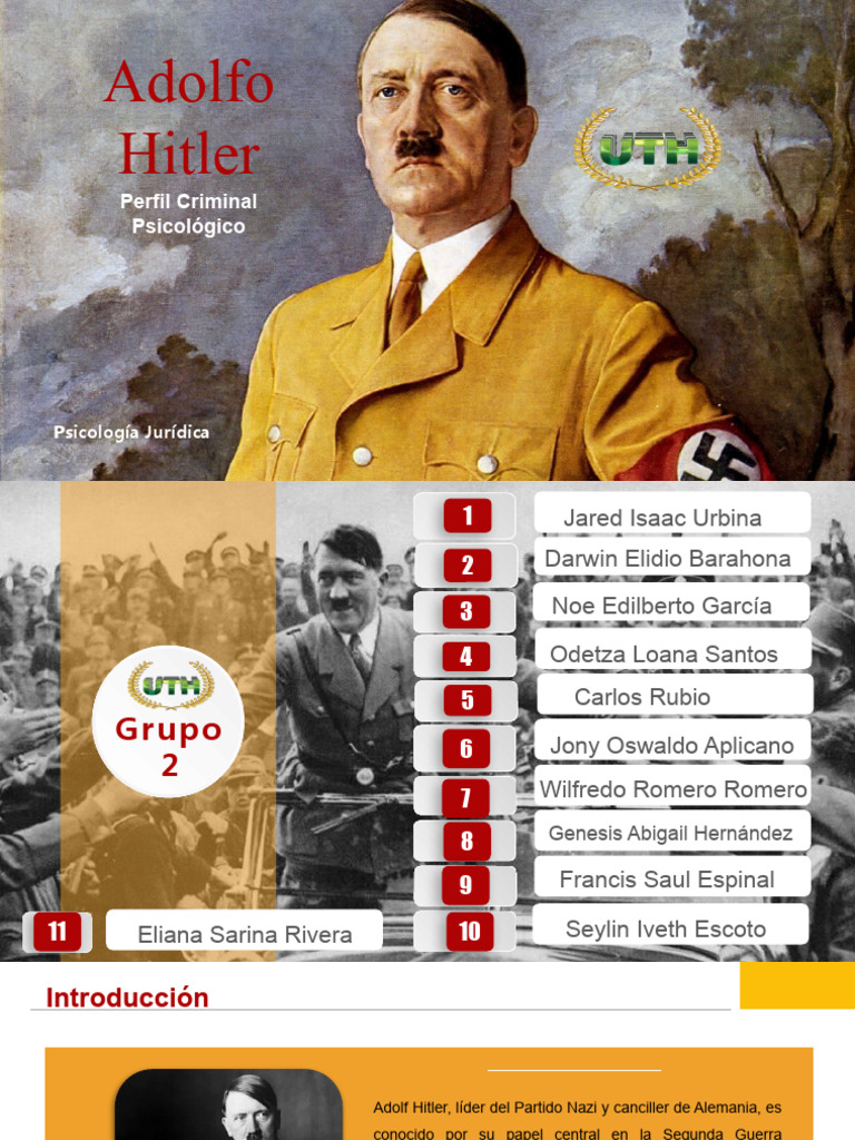 Adolfo Hitler - Sociopata - Grupo 2 | PDF | Alemania nazi | Adolf Hitler