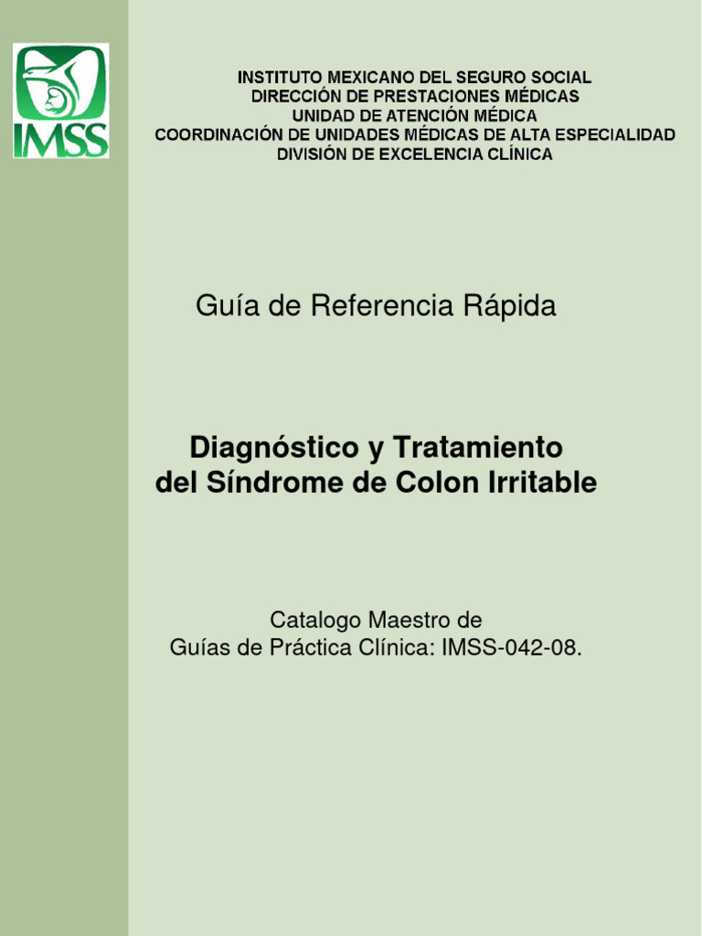 GRR - Colon Irritable | PDF | Síndrome del intestino irritable ...