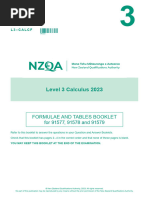 Level 3 Calculus Formula Sheet 2024 | PDF | Geometry | Euclidean Geometry
