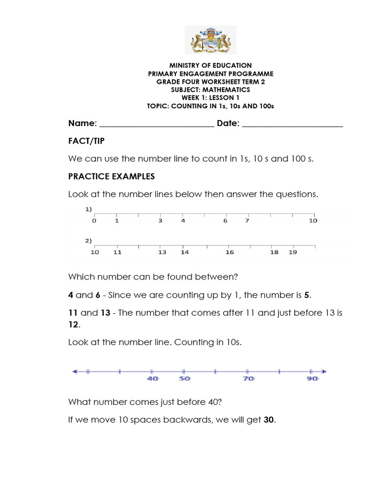 Grade 4 Math Worksheets: Counting & Rounding | PDF | Rounding | Numbers