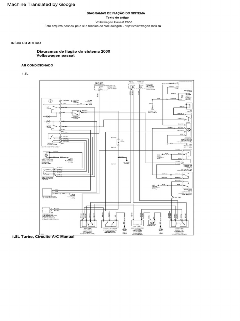 Diagramas Elétricos Volkswagen Passat 2000 | PDF | Casa e Jardim | Computadores
