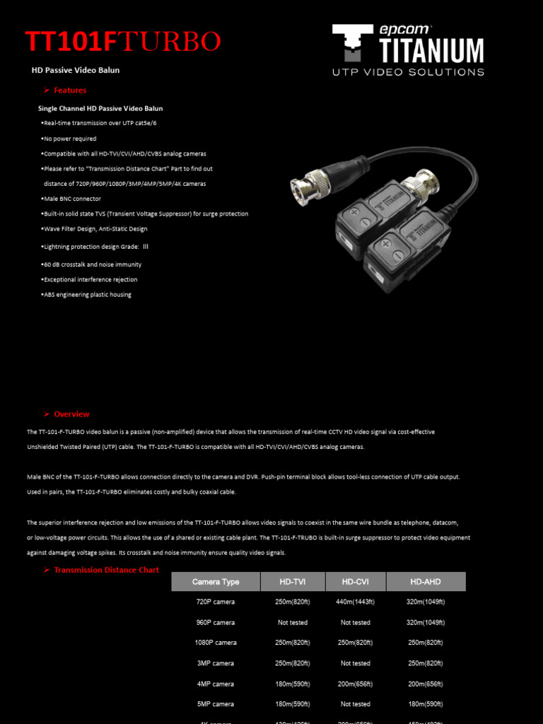 TT101FTURBO Specs | PDF | Information And Communications Technology ...