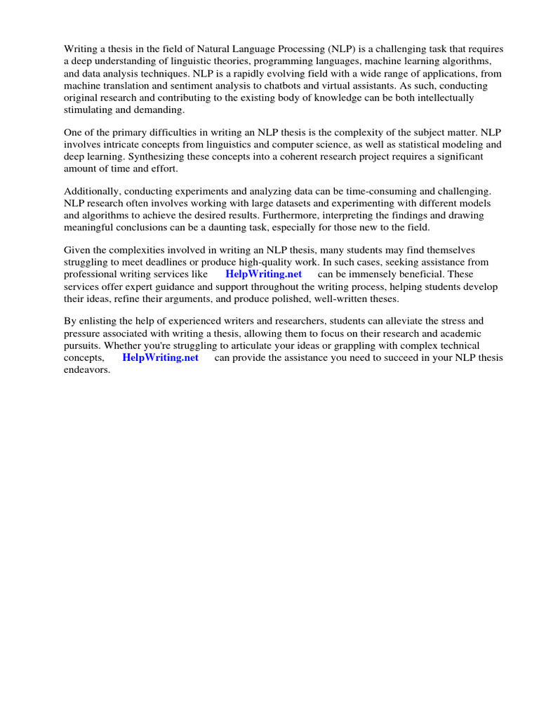 Nlp Thesis | PDF | Parsing | Internet Of Things