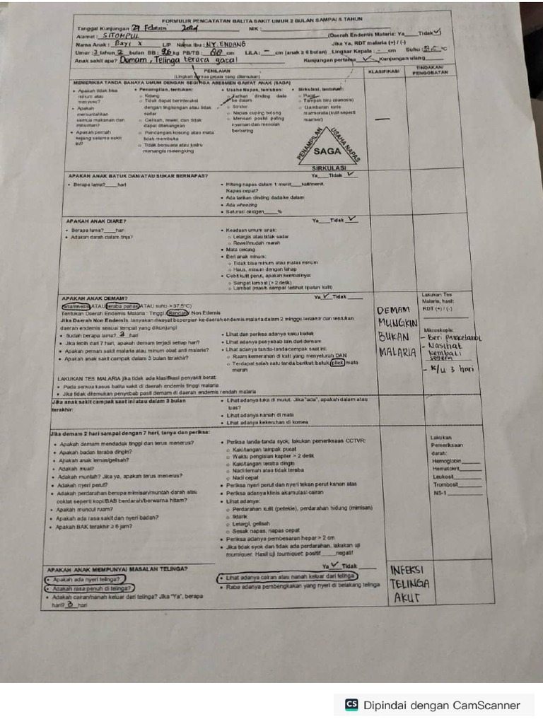 Formulir MTBS 2-5 TH | PDF