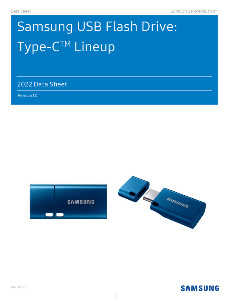Samsung Datasheet 2022 Type-C Ufd v1.0 | PDF | Usb | Microsoft Windows