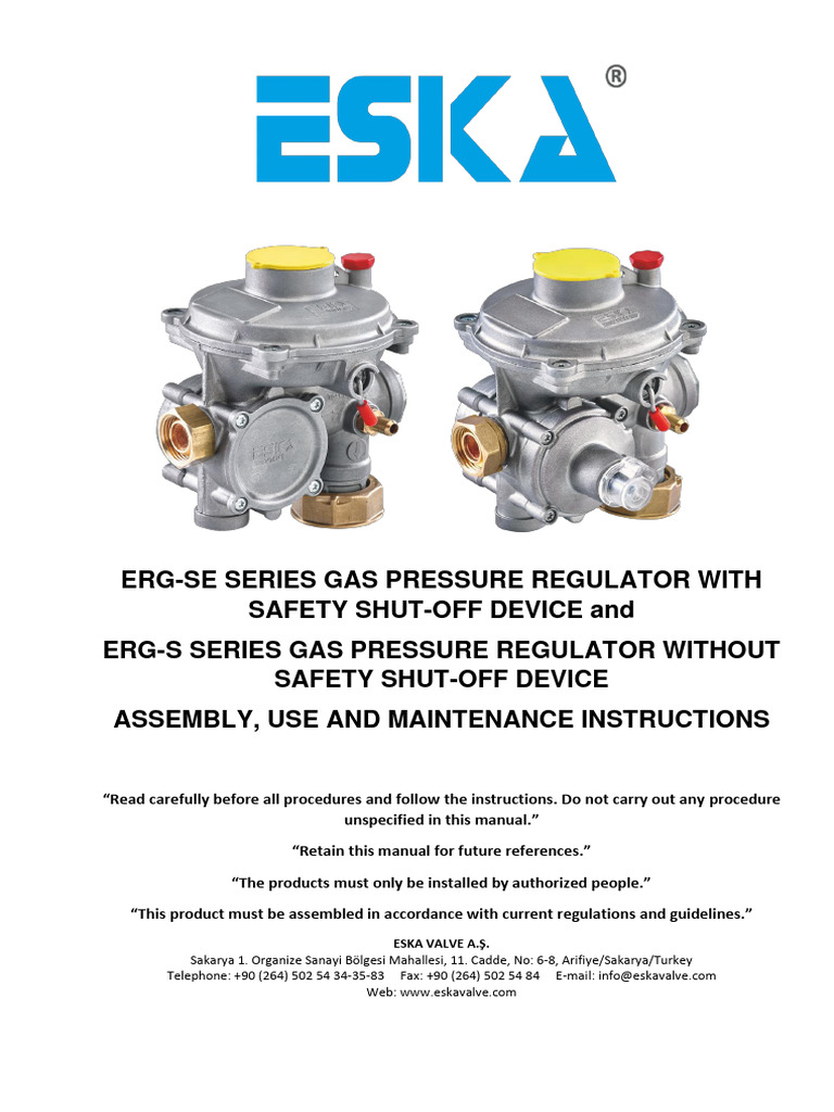 ERG SE Manual EN | PDF | Valve | Flow Measurement