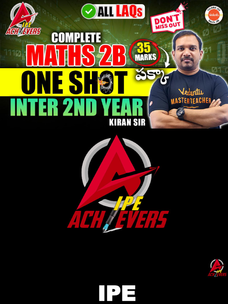 JEE Math Crash Course Guide | PDF | Manifold | Elementary Geometry