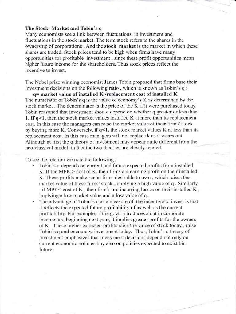 Tobins Q | PDF