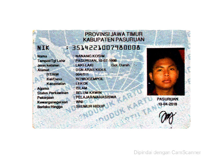 Kartu Tanda Penduduk (KTP) | PDF