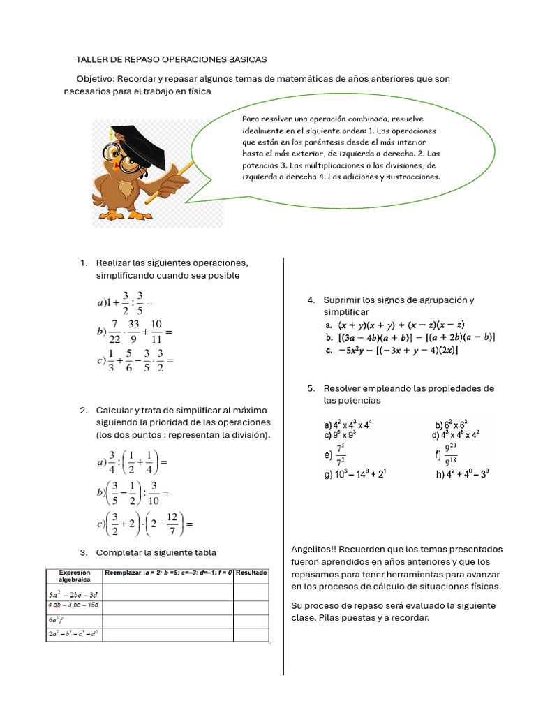 Repaso Álgebra 2024 | PDF
