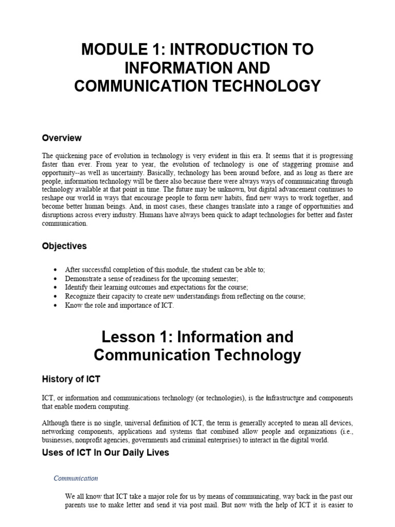 Modules 1 To 3 | PDF | Information Technology | Internet