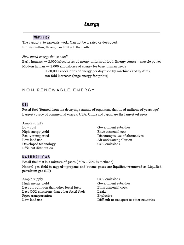 Physics Types of Energy | PDF | Fuels | Environmental Degradation