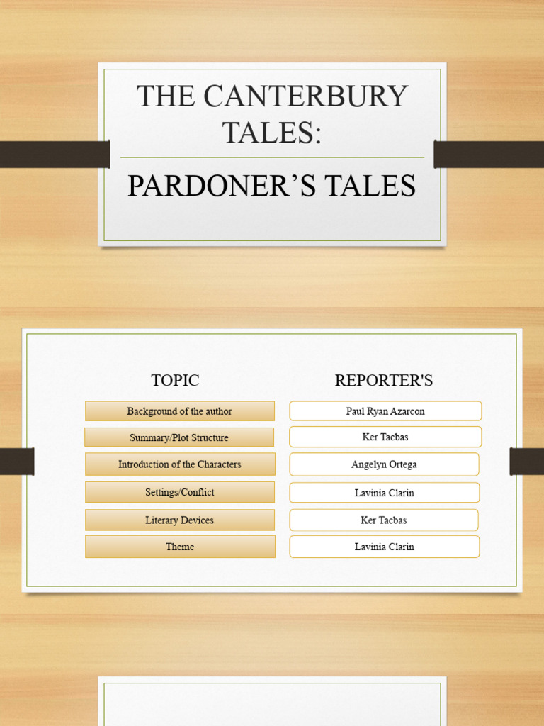 Pardoner's Tale Analysis & Themes | PDF
