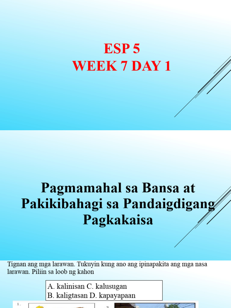 Week 7 Esp g5 q3 Day 1-4 | PDF