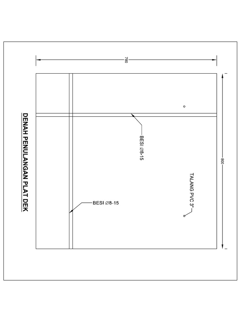 Denah Pembesian Plat Dek | PDF