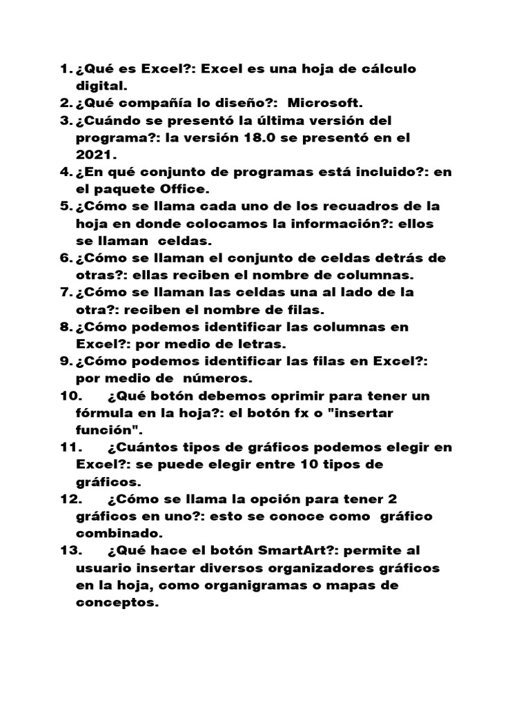 Qué Es Excel | PDF | Microsoft Excel | Hoja de cálculo