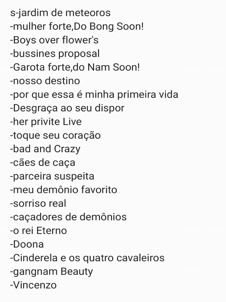 Lista de Doramas | PDF