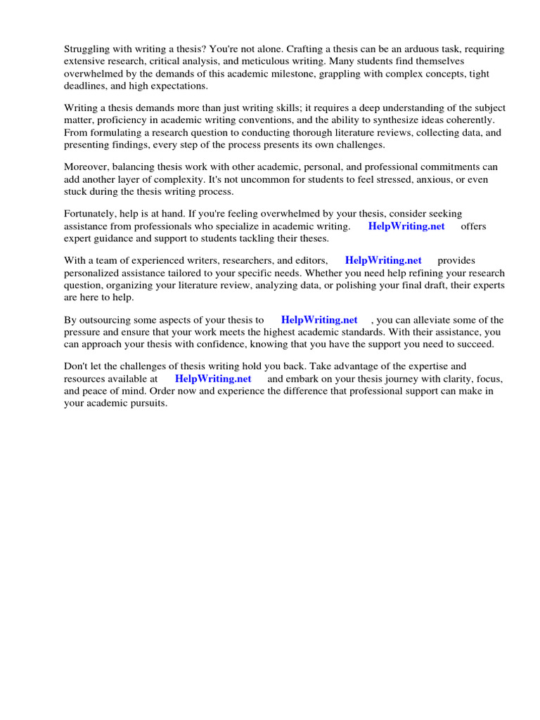 Thesis Hook Custom Template | PDF