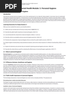 Personal Hygiene Toolbox Talk Guide | PDF | Hygiene | Wash